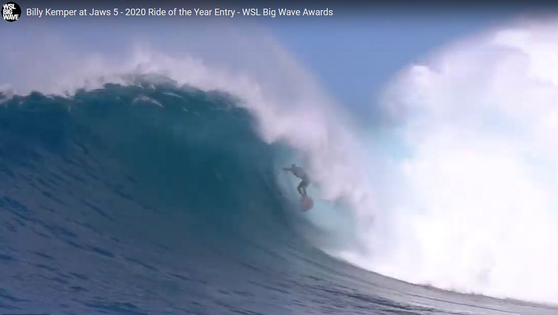4 Views of Billy Kemper at Pe’ahi/Jaws – 2020 Ride of the Year Entry – WSL Big Wave Awards ...