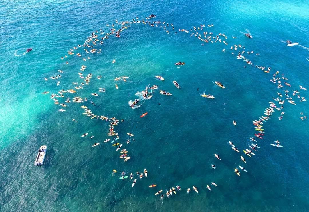 Nearly 350 came to celebrate the life of Larry Haynes. | Surf News Network